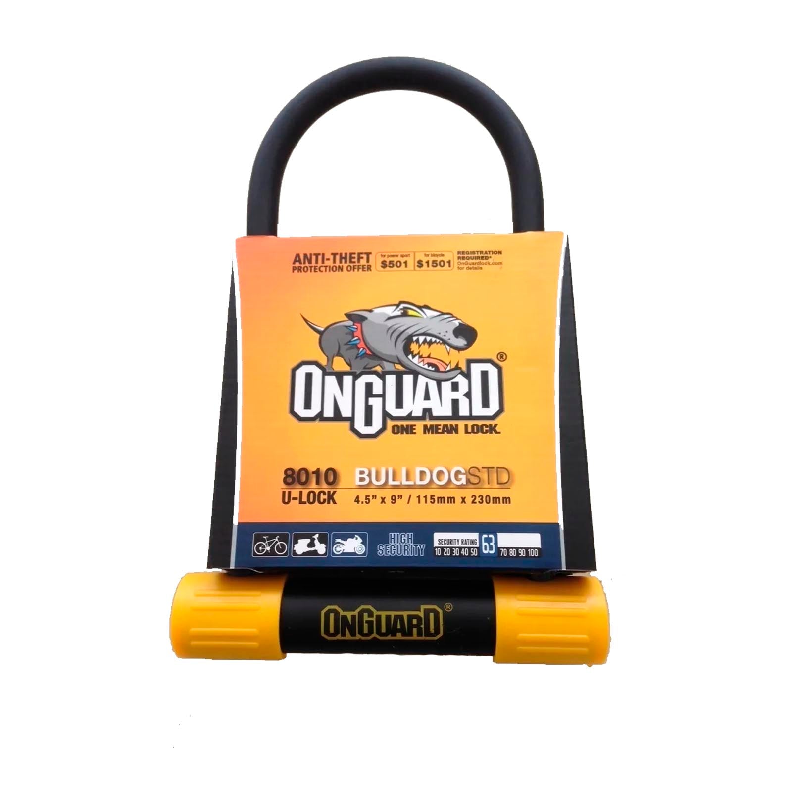 Candado Onguard 8010 - Brute STD U-Lock – 144Rayos.